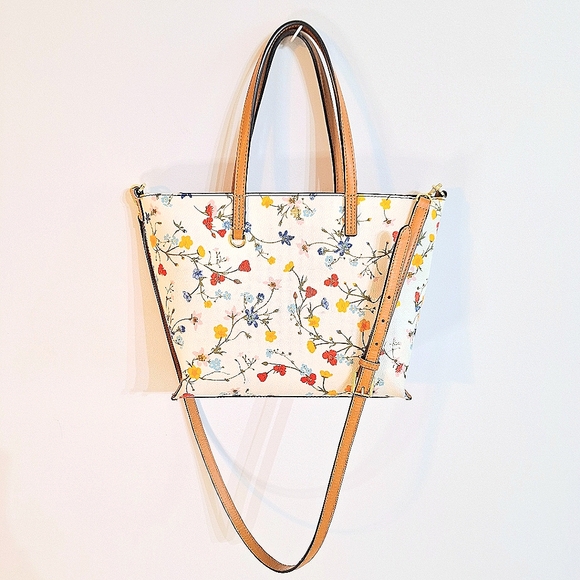 Tory Burch | Bags | Tory Burch New Ivory Delphi Floral Kerrington Tote ...